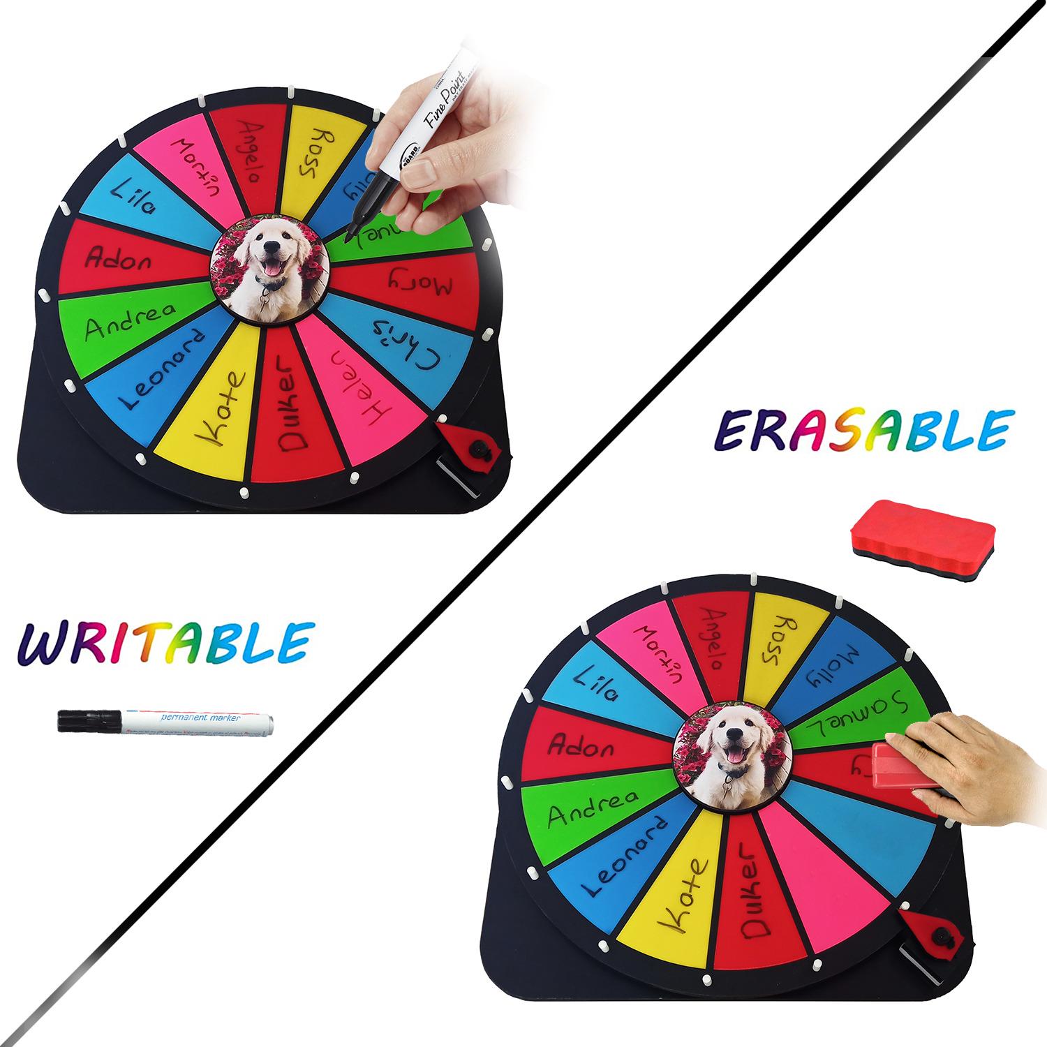 Table Top Spinning Prize Wheel – Colorful Spinning Prize Wheel - Wood ...