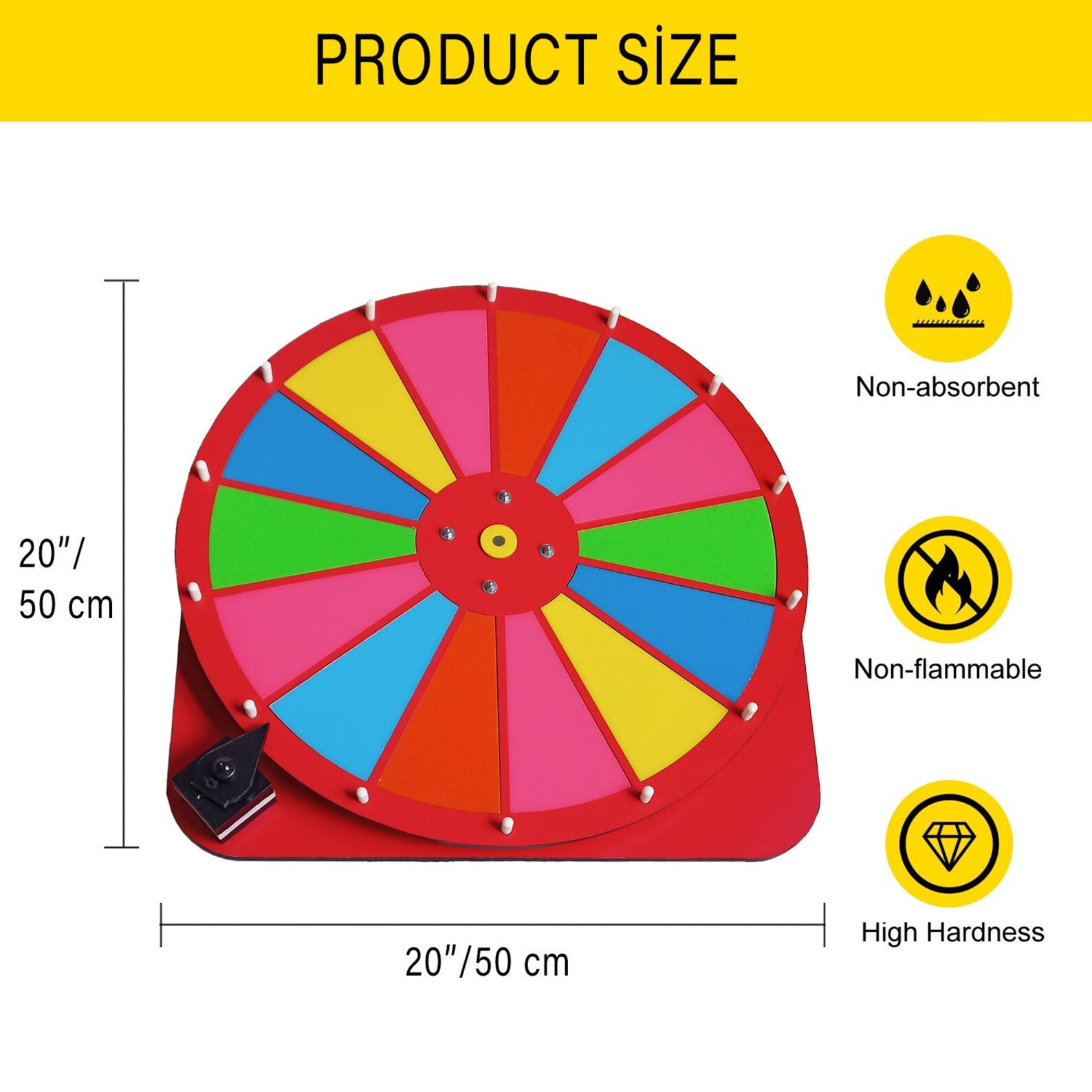 Wooden Prize Wheel - Table Spin Spin the Wheel - Large Spinning Wheel ...