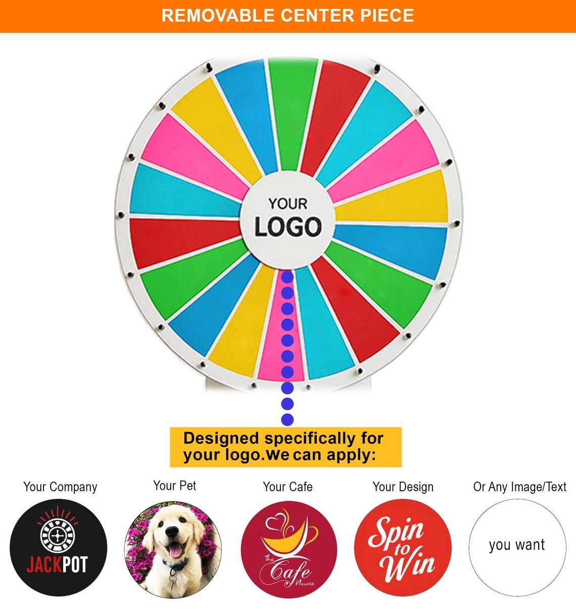 Large Custom Prize Wheel – Wooden Giant Spinning Wheel for Business ...