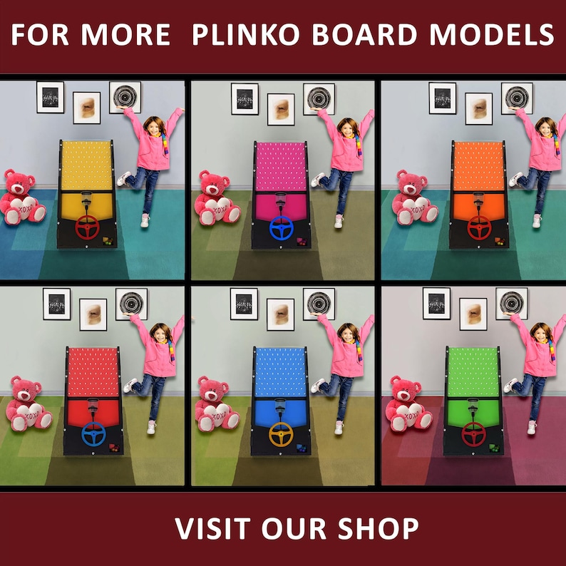 Plinko Board Game for Kids – Yard Game - Marble Race Game - Game Room ...