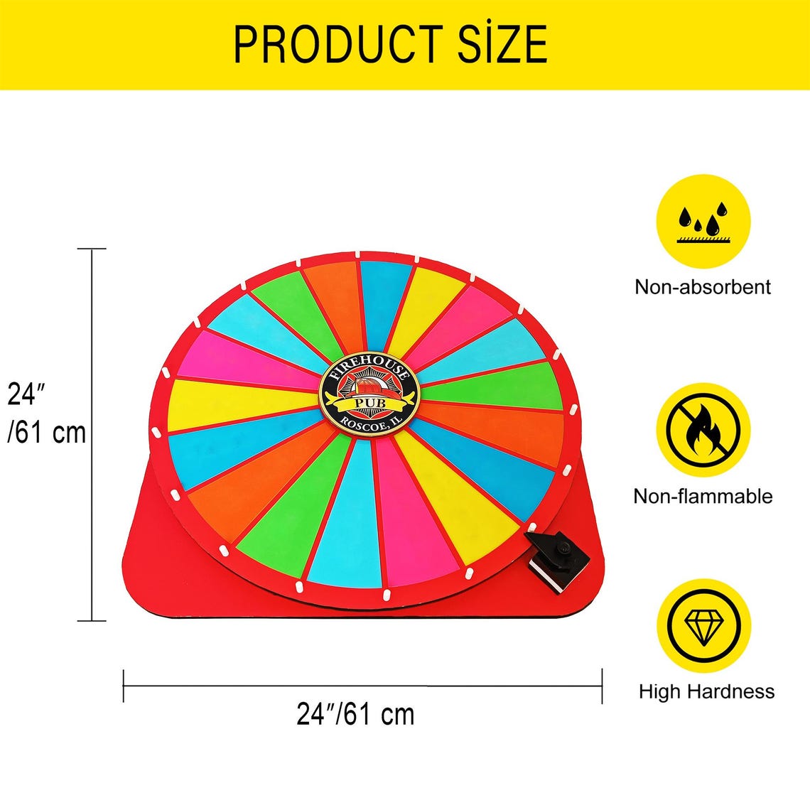 Red Large Prize Wheel Game - Table Top Spin the Wheel Game – Glücksrad ...