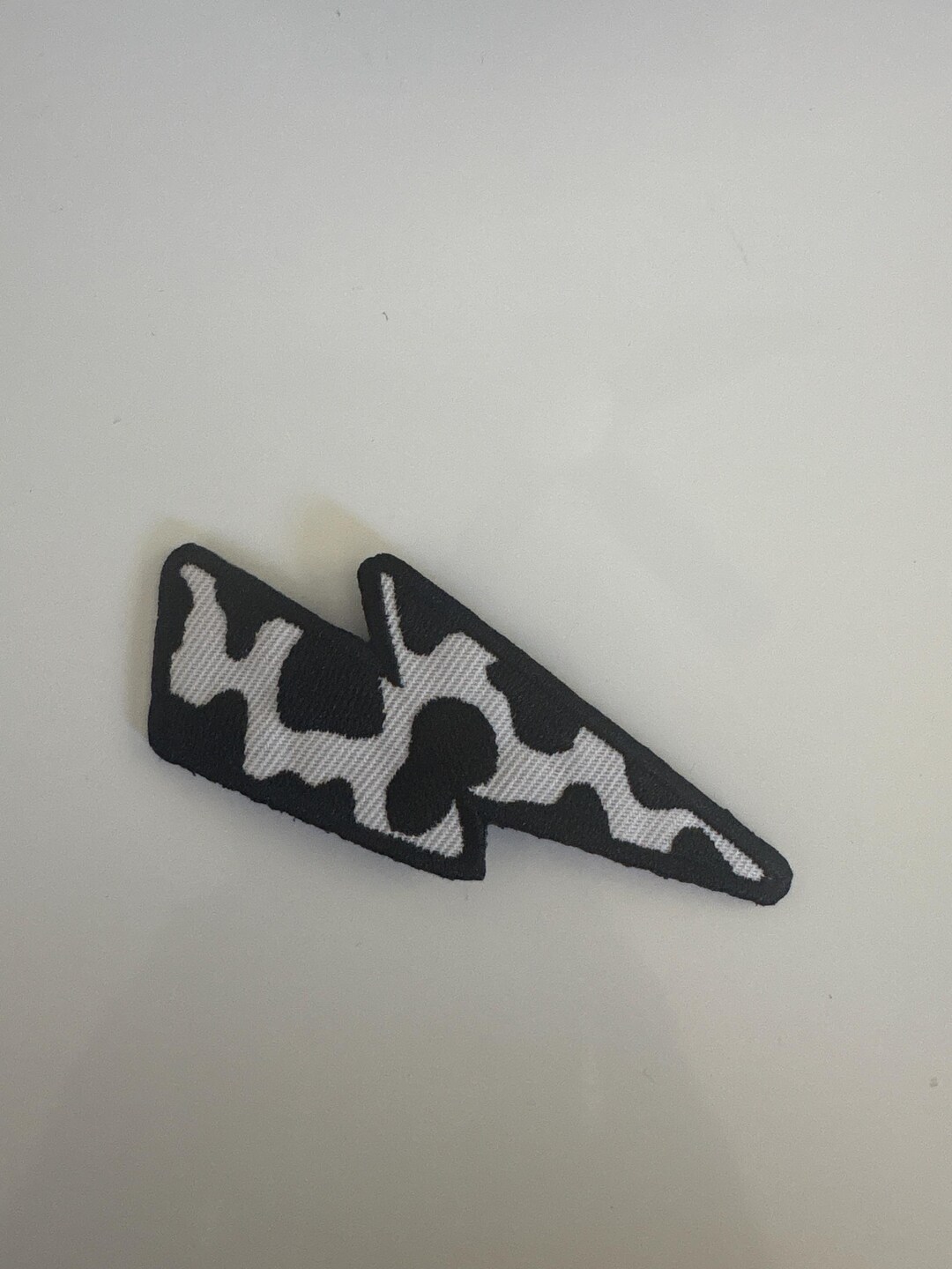 Cow Print Flash, Small Iron on Patch for Trucker Hats, Denim, Tote Bags ...