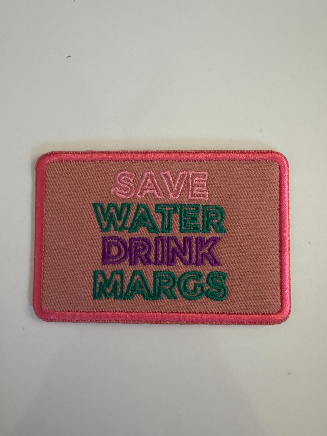 Save Water Drink Marga Small Colorful Iron on Patch - Etsy