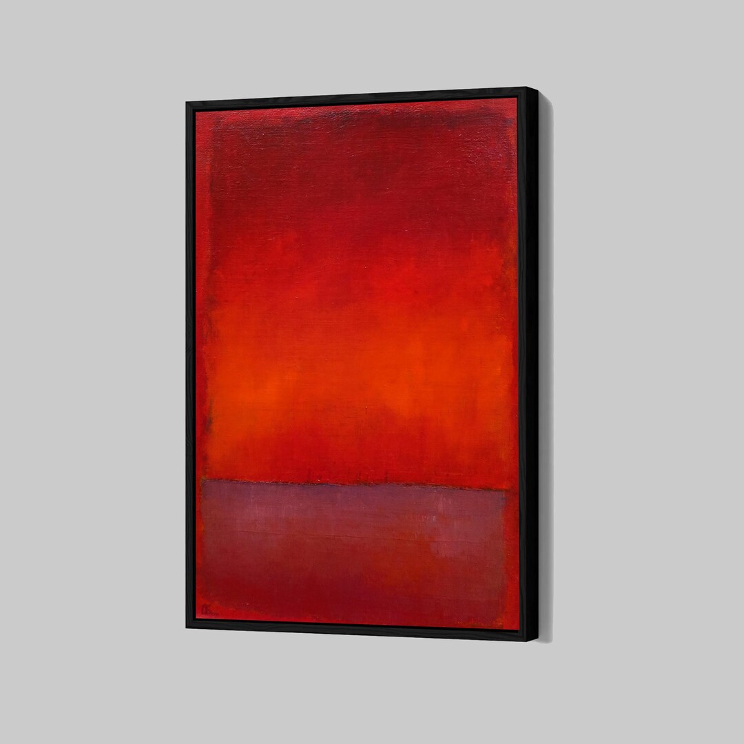 Red Abstract Poster Mark Rothko Wall Art Modern Art Framed Canvas Print ...