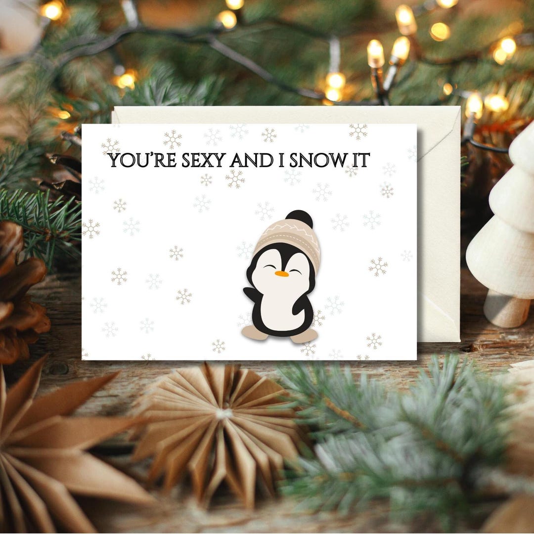 Flirty Christmas Card for Lover Funny Christmas Card Flirting Holiday ...