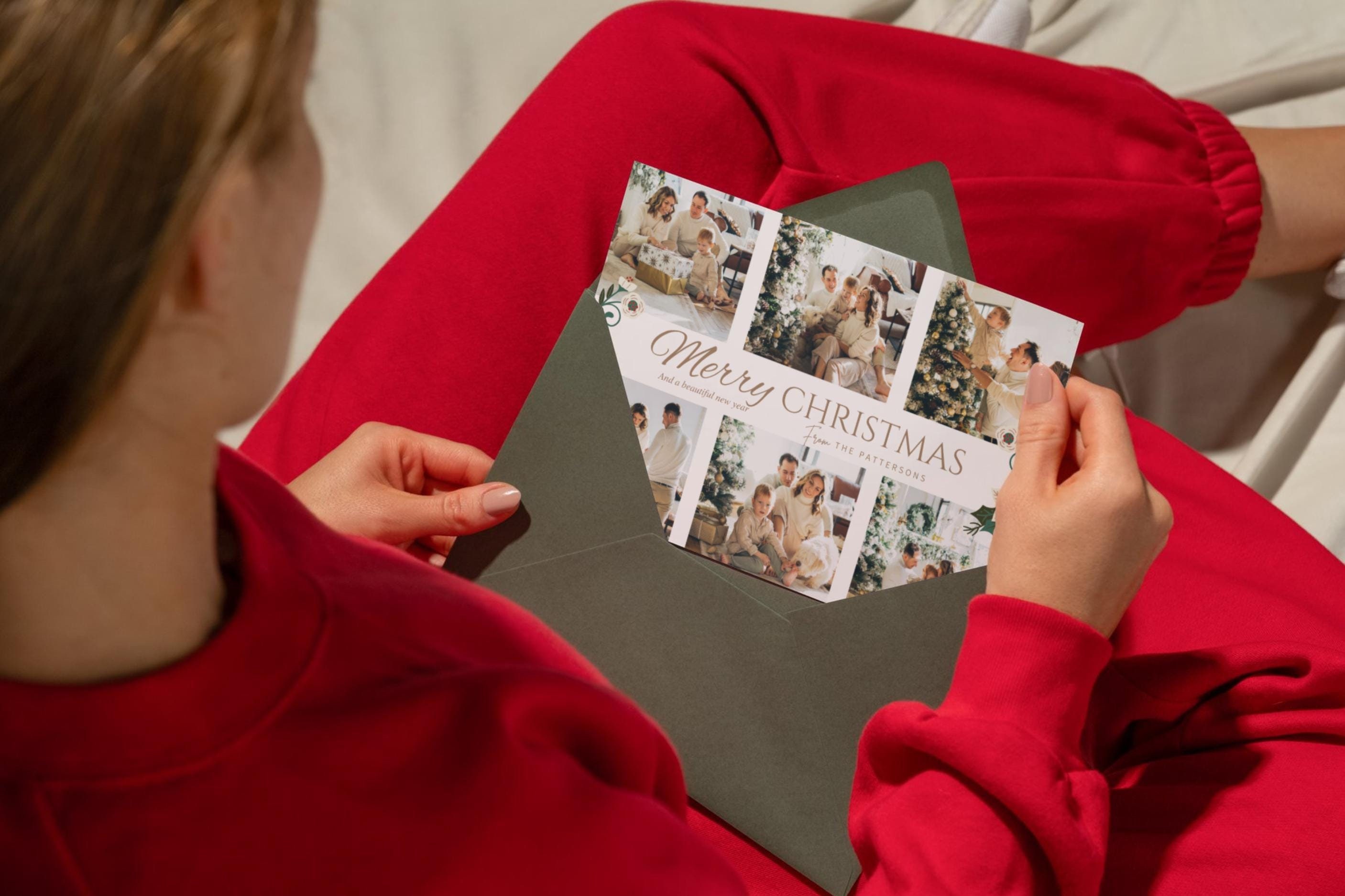 Christmas Card Photo Collage for Grandparents Christmas Card Custom ...