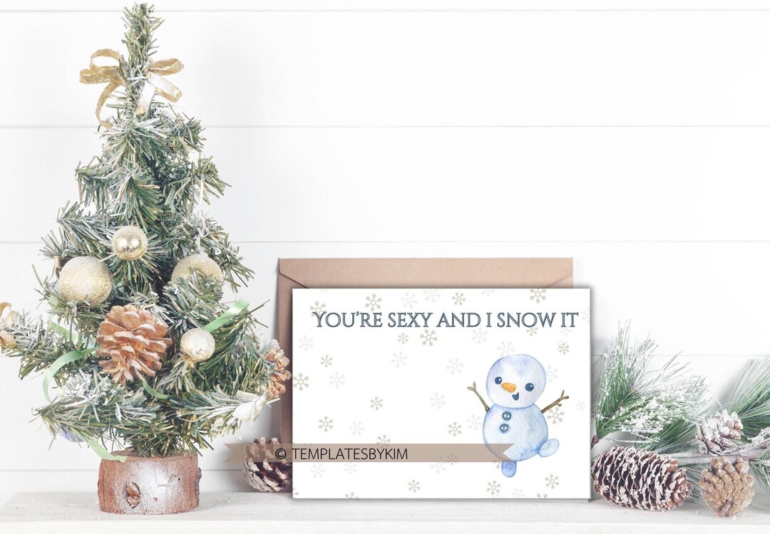 Flirty Christmas Card for Lover or Friends Family Card for Xmas Party ...