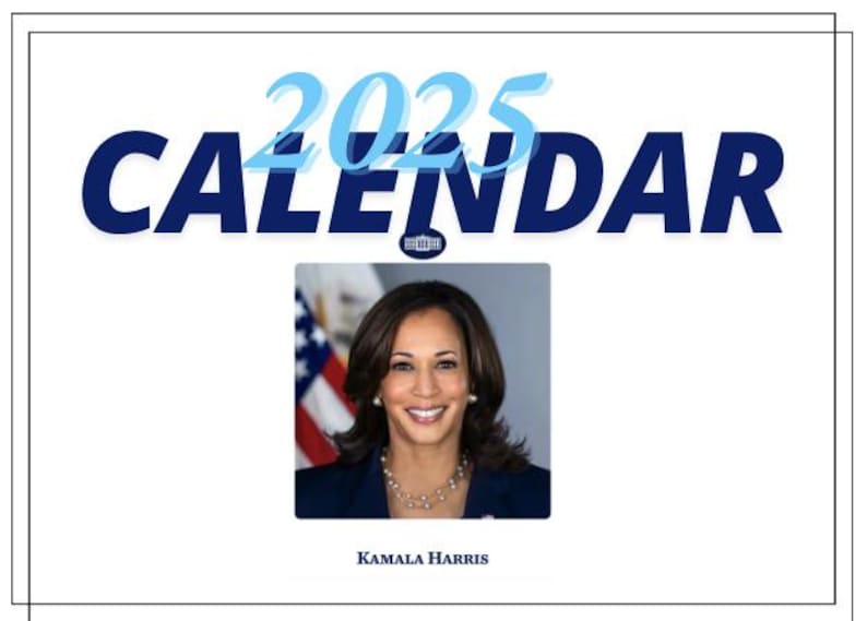 2025 Kamala Harris Calendar - Etsy