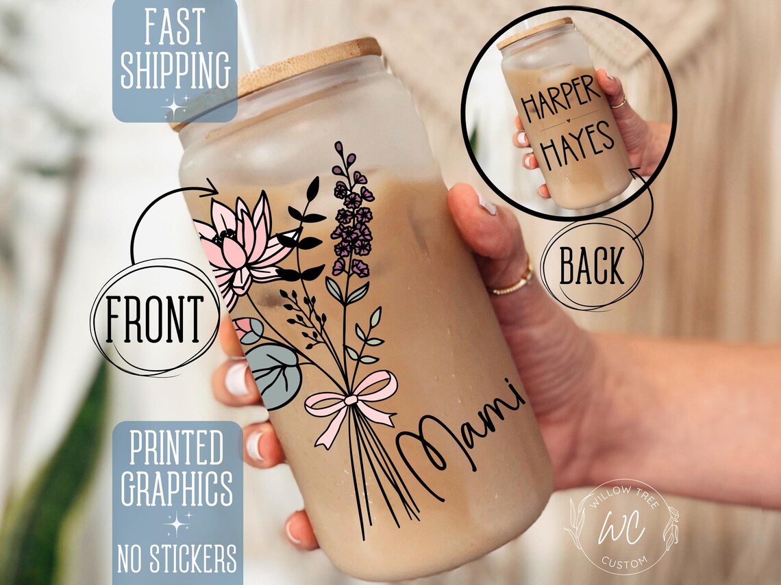Personalized Mami Birth Flower Tumbler Gift for Mami Custom Mothers Day ...
