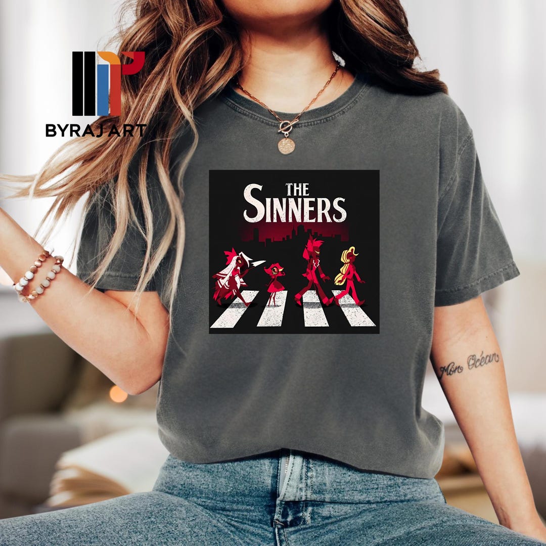 The Sinners Movie 2025 Comfort Colors Shirt, Hazbin Characters Shirt ...
