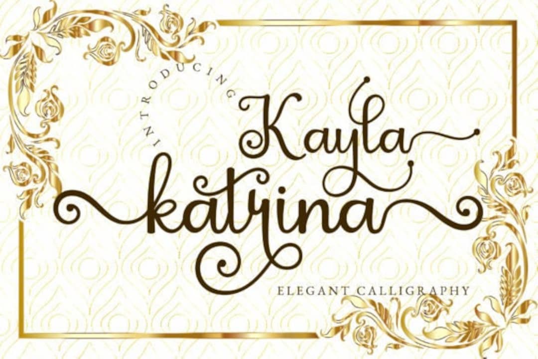 Kayla Katrina Font, Swirly Font, Luxury Font, Cricut Fonts, Handwritten ...