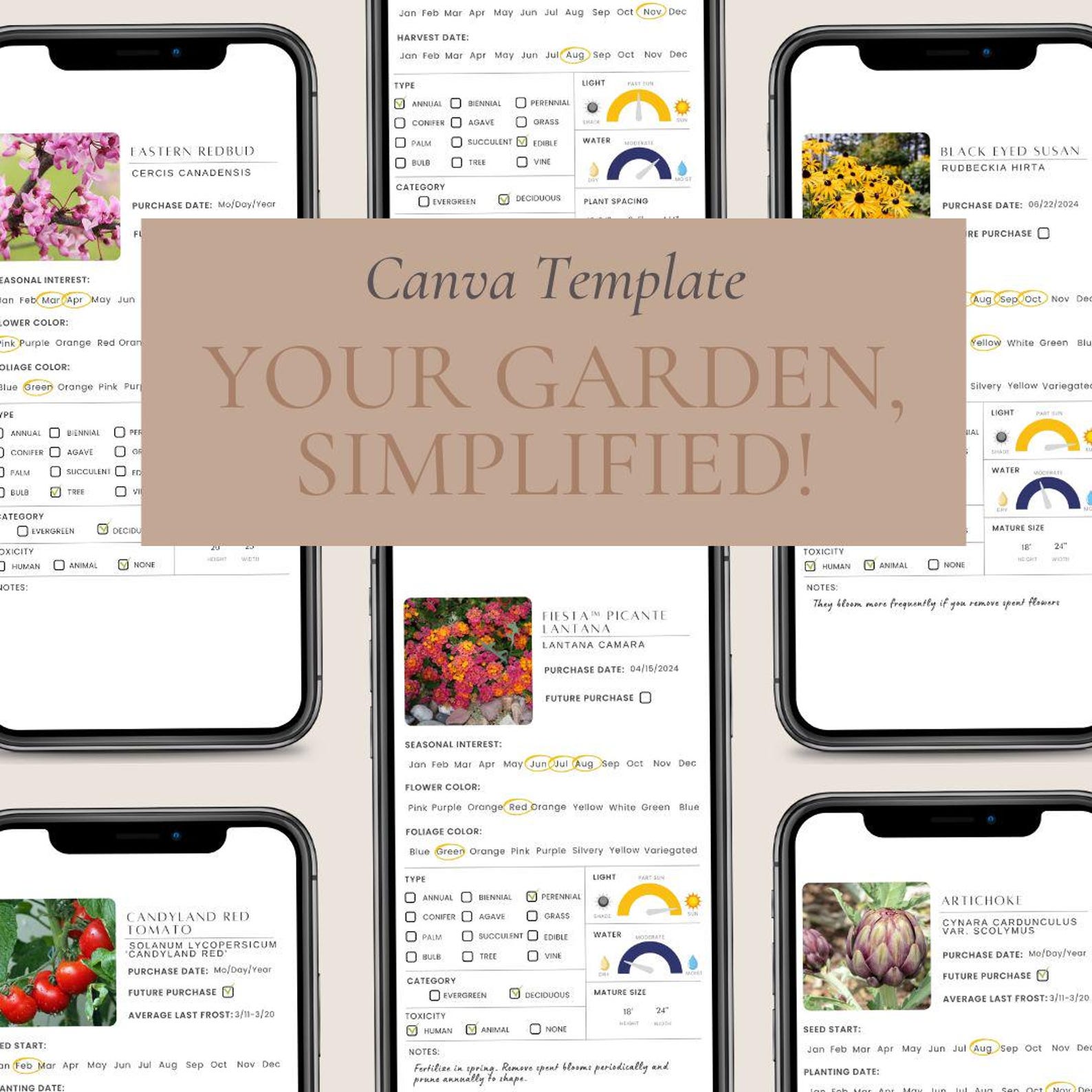 Plant Profile Tracker: Mobile Gardening Organizer (digital Download) - Etsy
