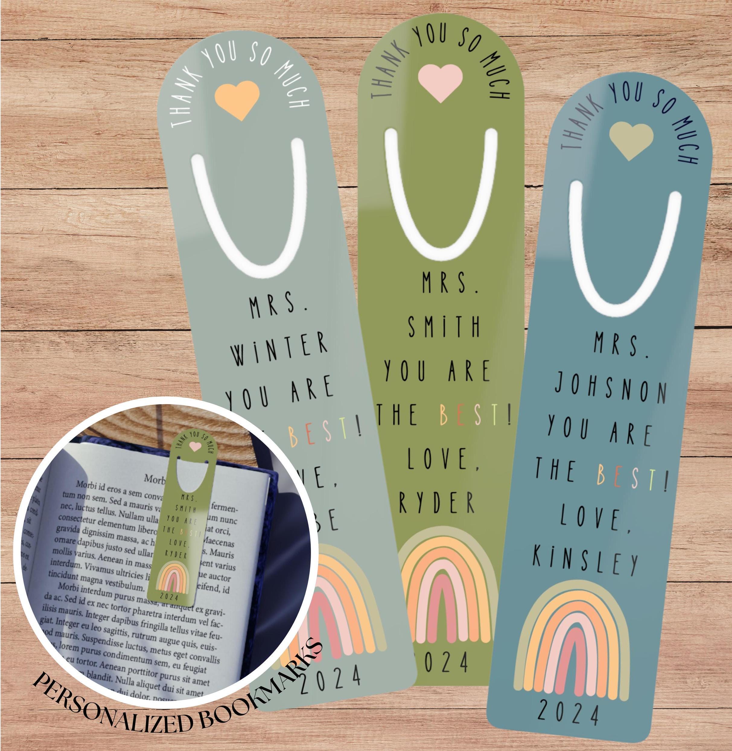 Custom Bookmark for Teacher, Christmas Gift for Teacher, Personalized ...