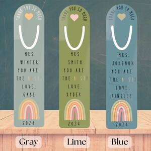 Custom Bookmark for Teacher, Christmas Gift for Teacher, Personalized ...