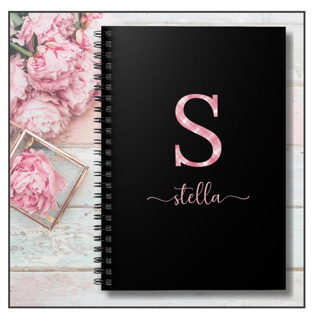 Personalized Spiral Notebook, Custom Notebooks for Women, Monogrammed ...