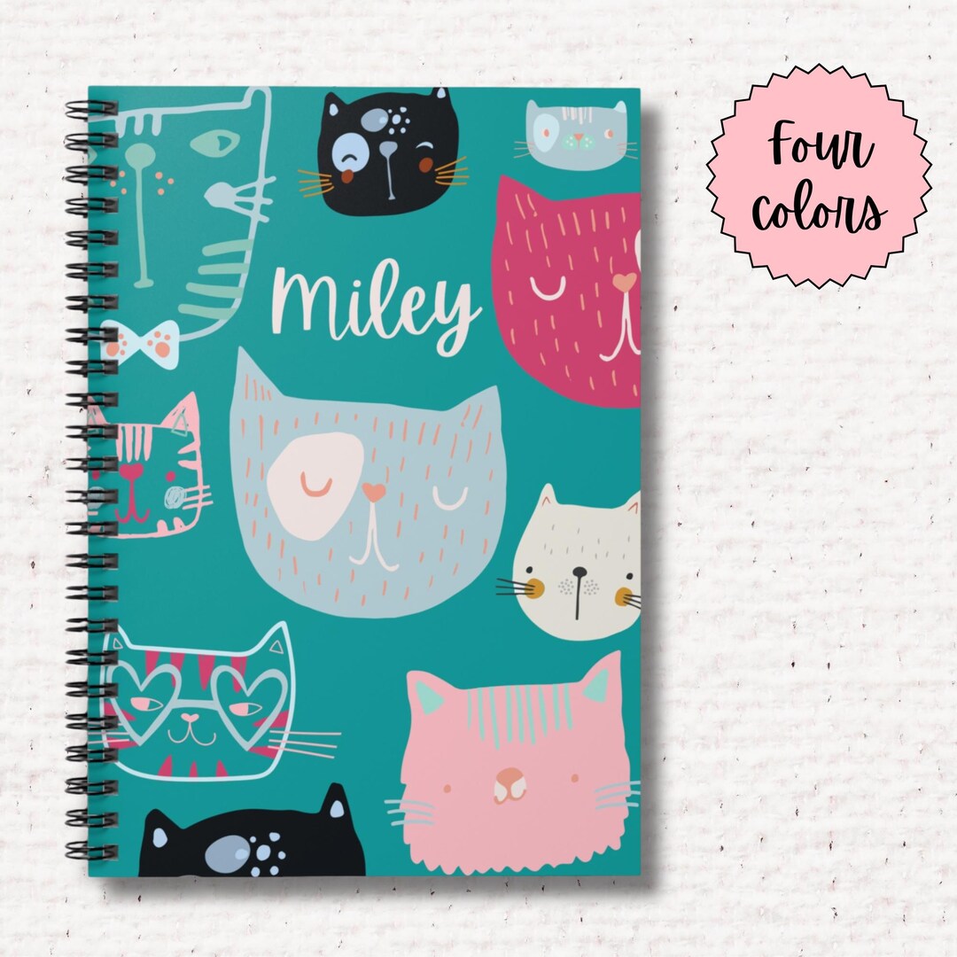 Personalized Spiral Notebook, Crazy Cat Lady Gifts, Custom Notebooks ...
