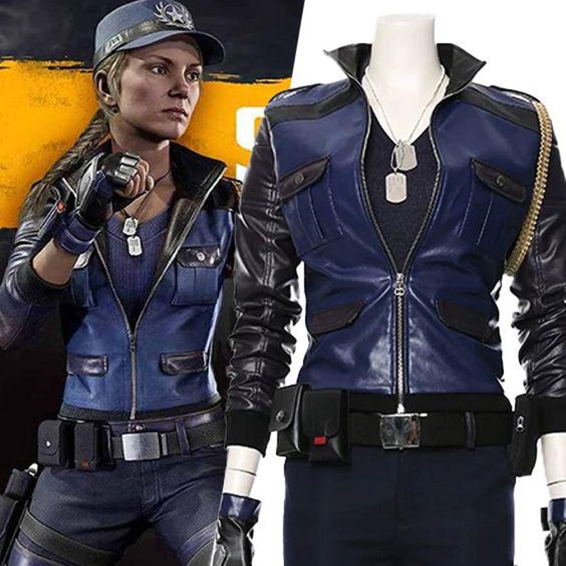 Mortal Kombat 11 Leather Jacket, Sonya Cage Jacket, Cosplay Outfit ...