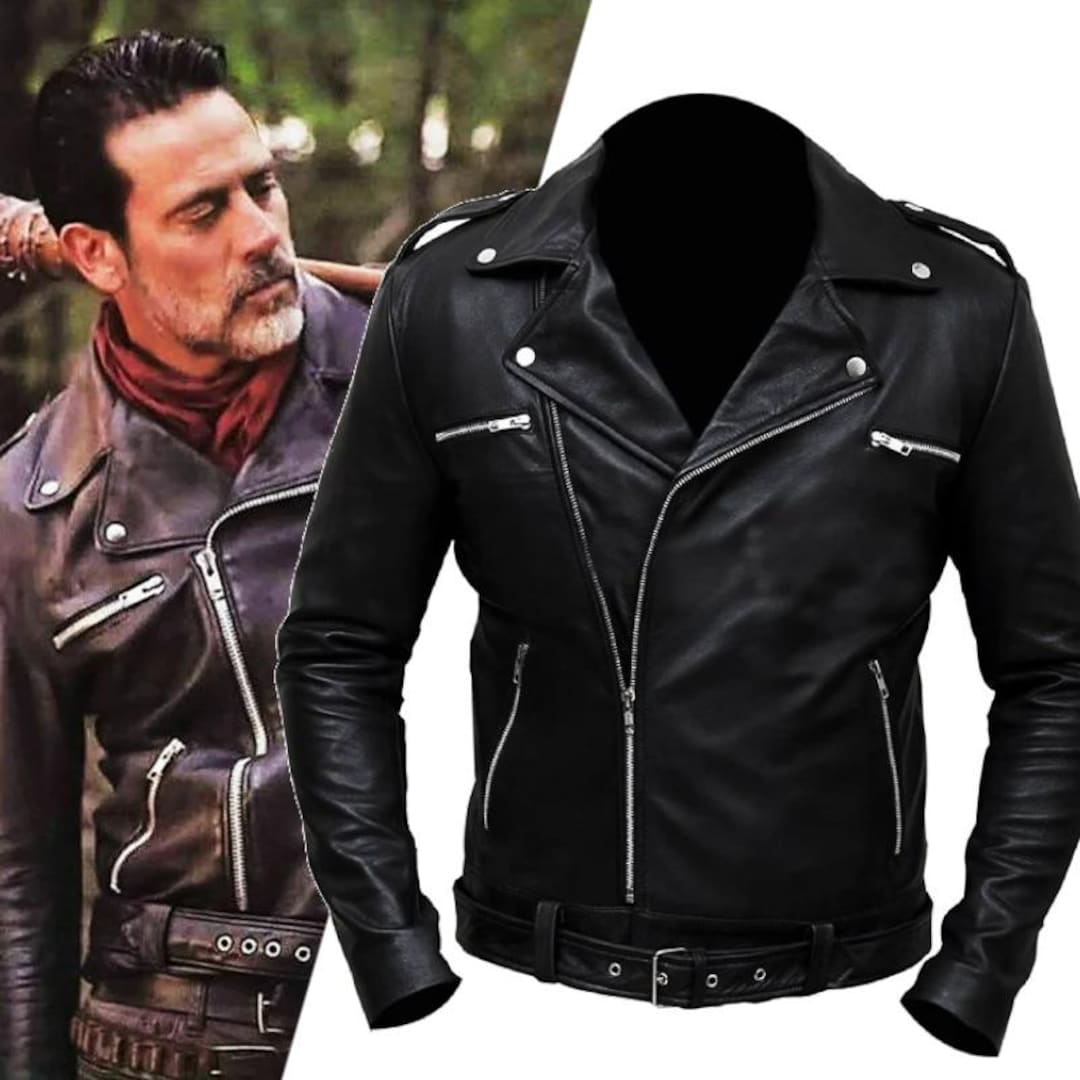 The Walking Dead Leather Jacket, Negan Stylish Cosplay Outfit, Ideal ...