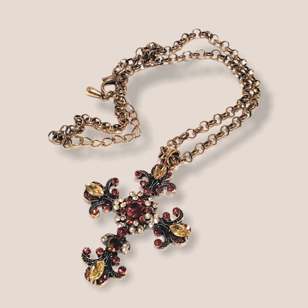 Jeweled Cross - Etsy