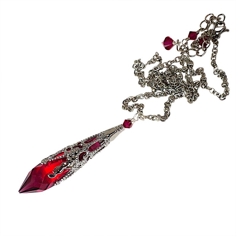 Romantic Red Icicle Crystal Pendant Necklace for Women Jewelry - Etsy