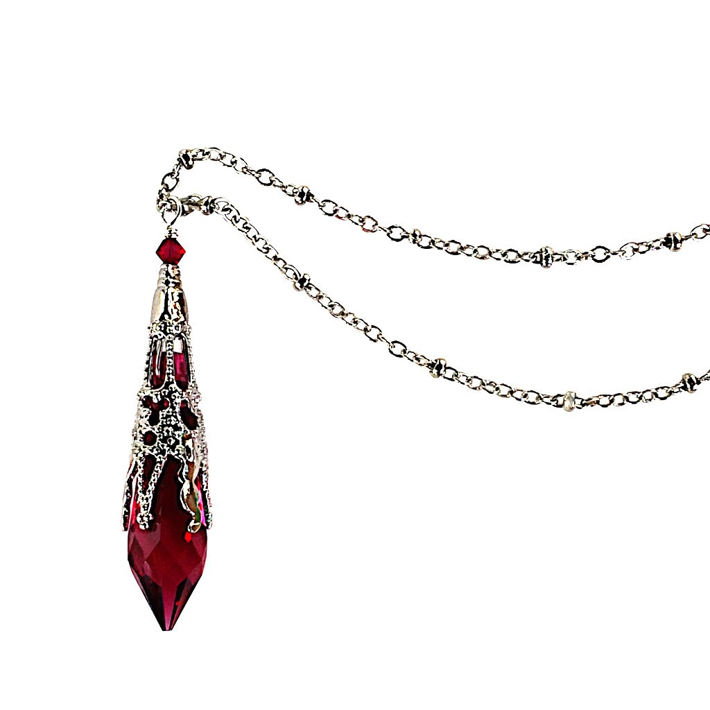 Romantic Red Icicle Crystal Pendant Necklace for Women Jewelry - Etsy