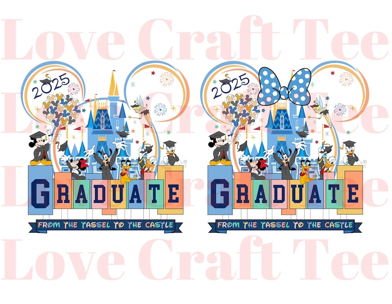 Disney Graduation 2025 Png Bundle, Graduation Trip Png, Family Graduate ...