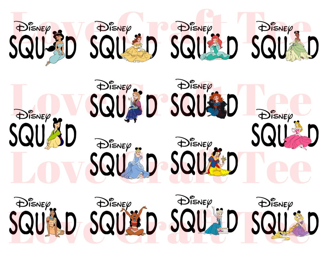 Disney Princess Squad Png, Girls Trip Bundle (digital Download) - Etsy