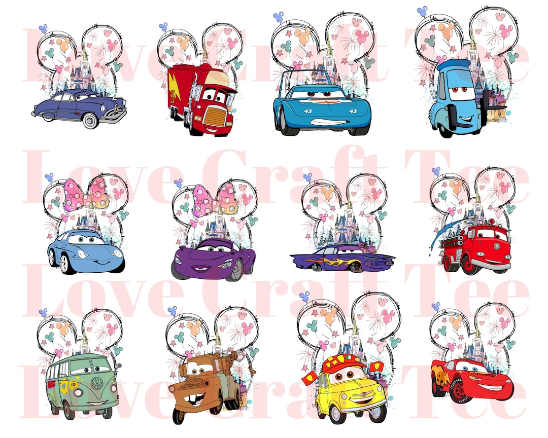 Disney Cars Squad PNG, Mickey Minnie Design (digital Download) - Etsy