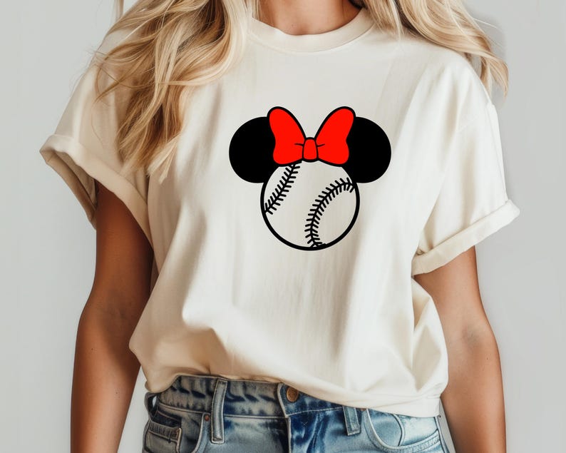 Mickey and Minnie Baseball SVG Bundle, Game Day Shirt Designs (digital ...