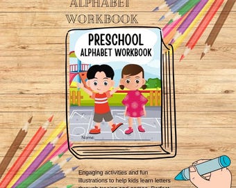 Fun and Colorful Preschool Alphabet Workbook - Etsy