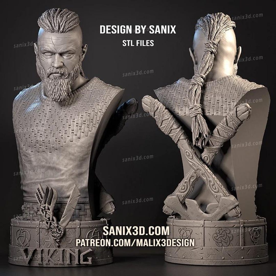 Ragnar Lothbrok Bust - Etsy