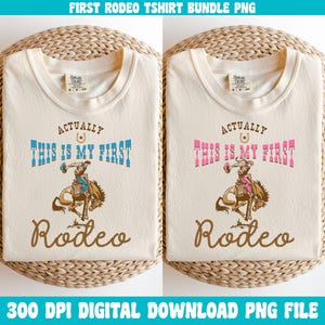 First Rodeo PNG Kid Shirt Design Bundle Retro Western PNG Sublimation ...