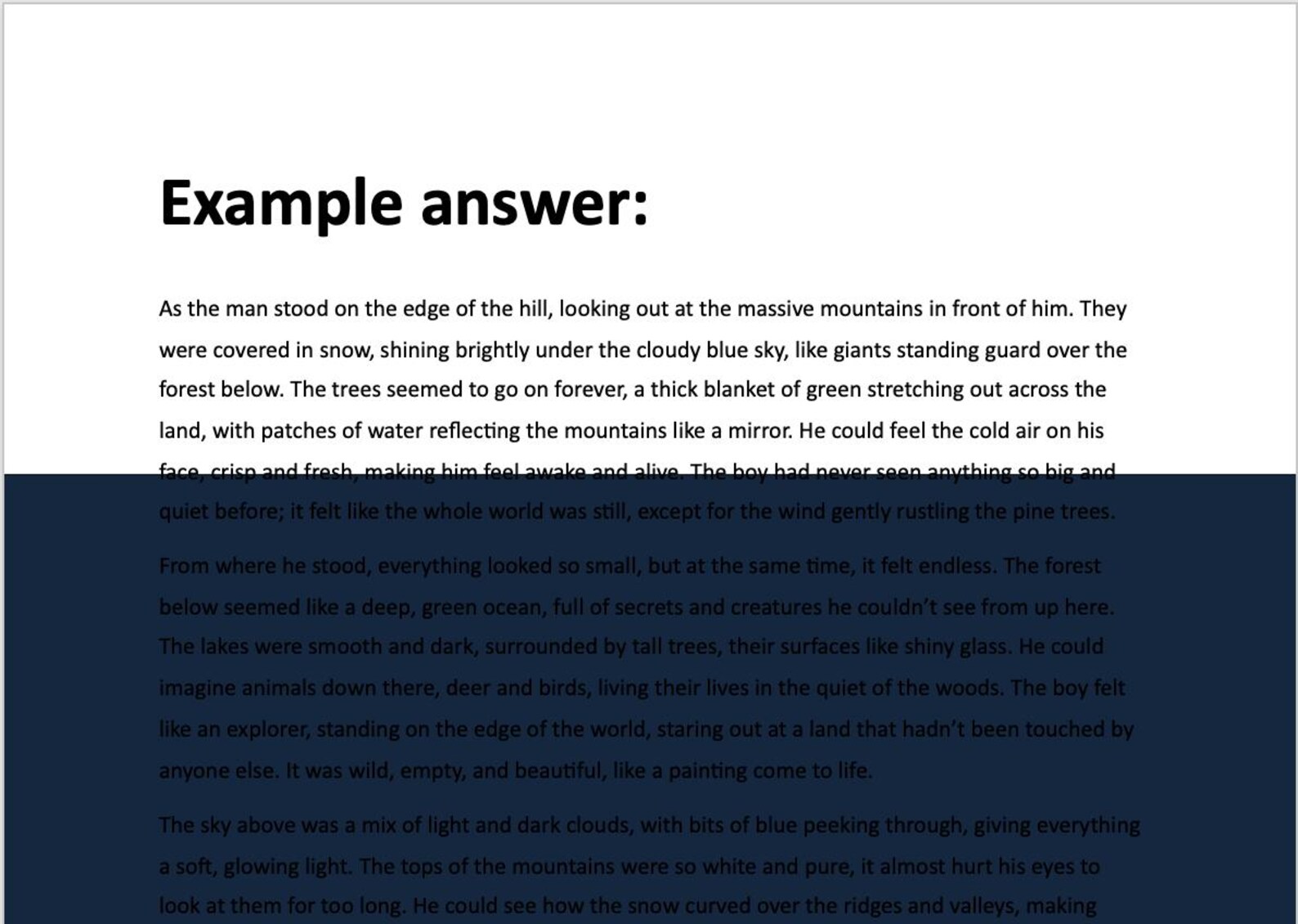 CSSE 11+ Creative/ Continuous Writing Questions, With Example Answers ...