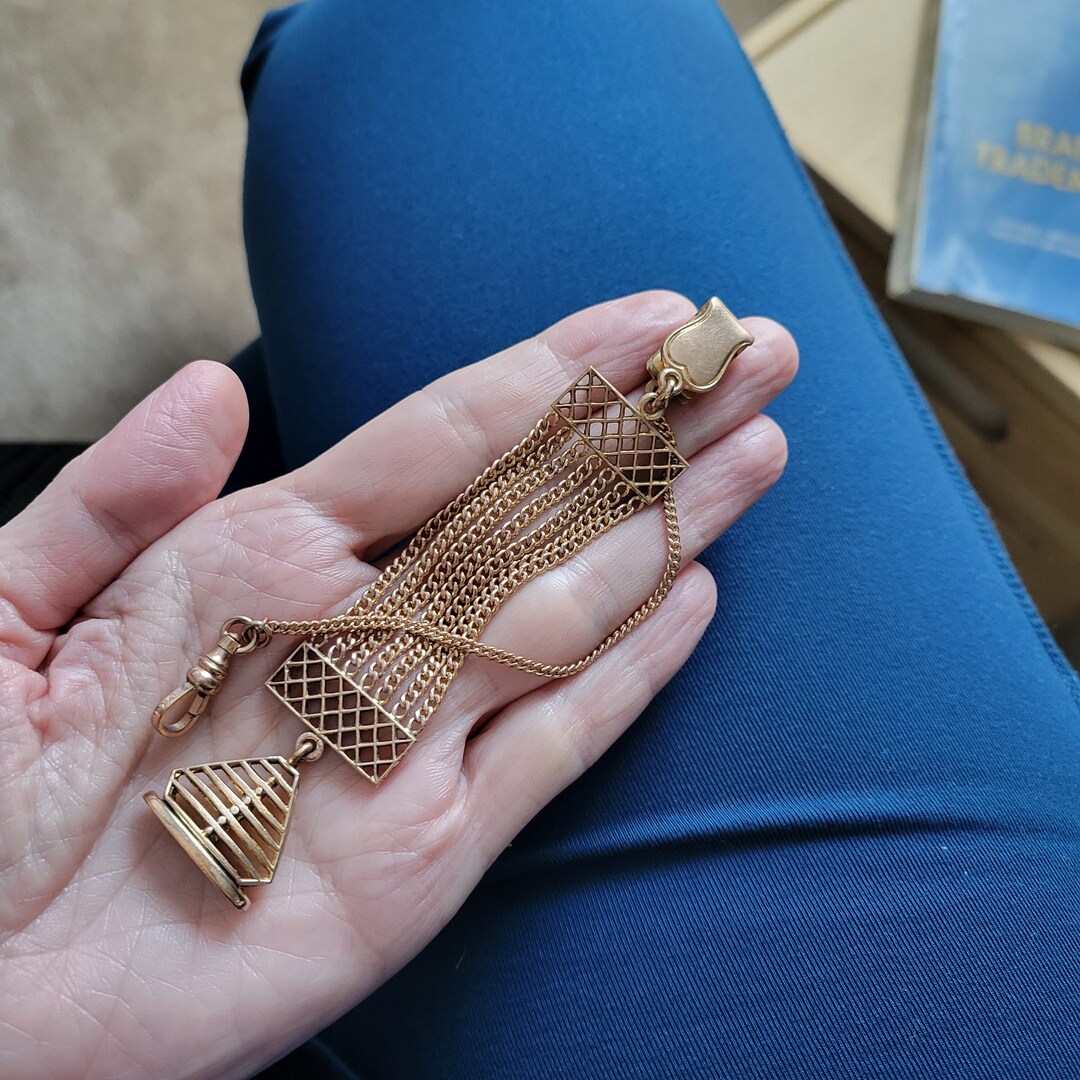 Antique Art Deco Gold Filled Ornate Pocket Watch Fob by Hayward - Etsy