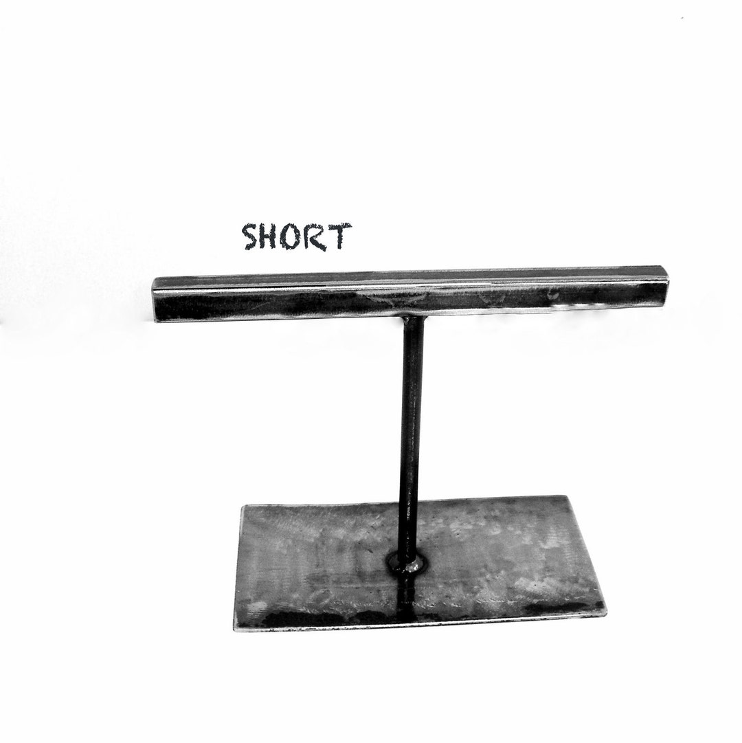 SHORT Metal Jewelry Display Stand in Natural Steel - ONE Short Style - Etsy