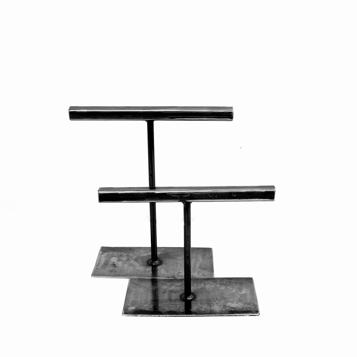 Natural Steel Metal Display Pair Short and Tall | Etsy