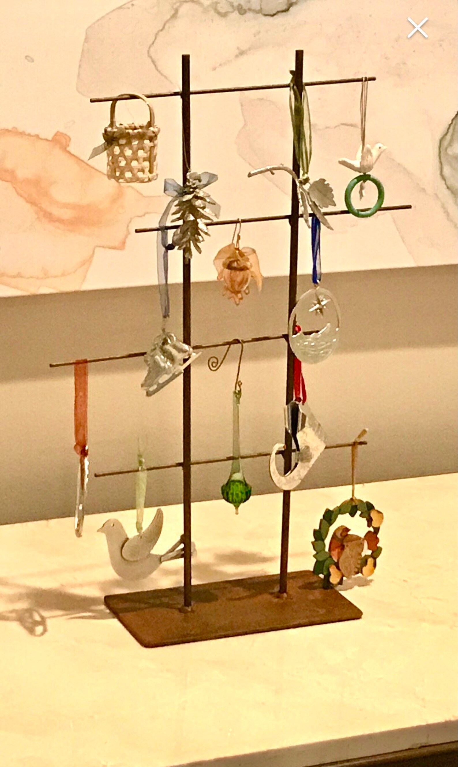 Jewelry Display Stand Rustic Metal Pair Short and Tall - Etsy