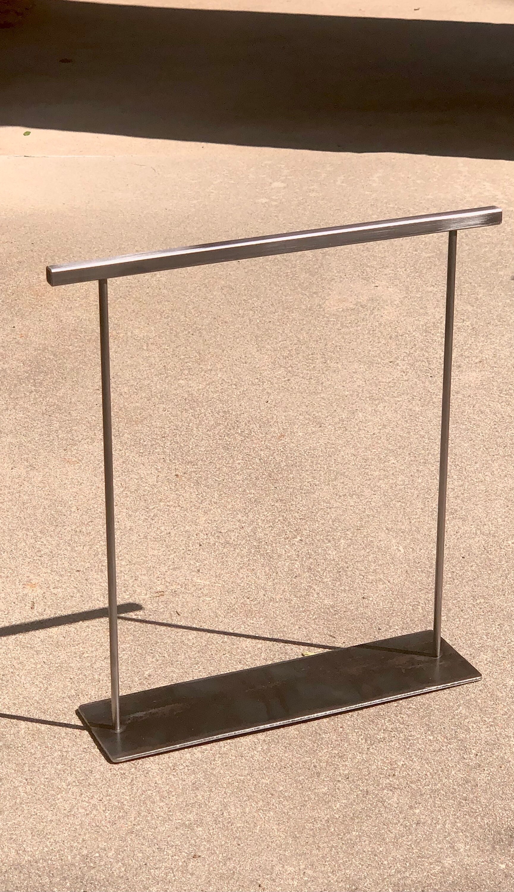 TALL Metal Jewelry Display Stand in Natural Steel - Double Upright ...