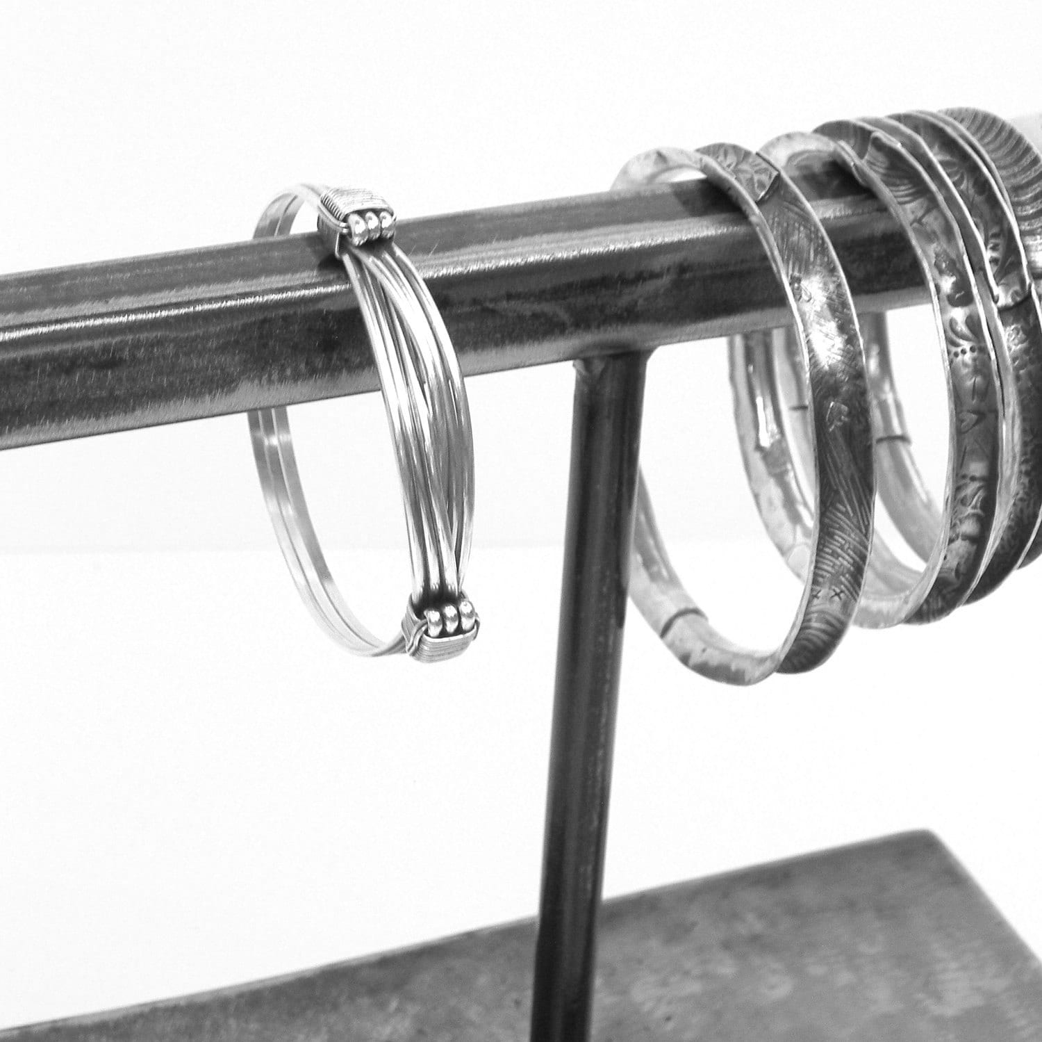 SHORT Metal Jewelry Display Stand in Natural Steel - ONE Short Style - Etsy