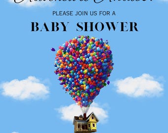 UP Baby Shower Invitation Bundle Adventure Awaits Invite Template Set ...