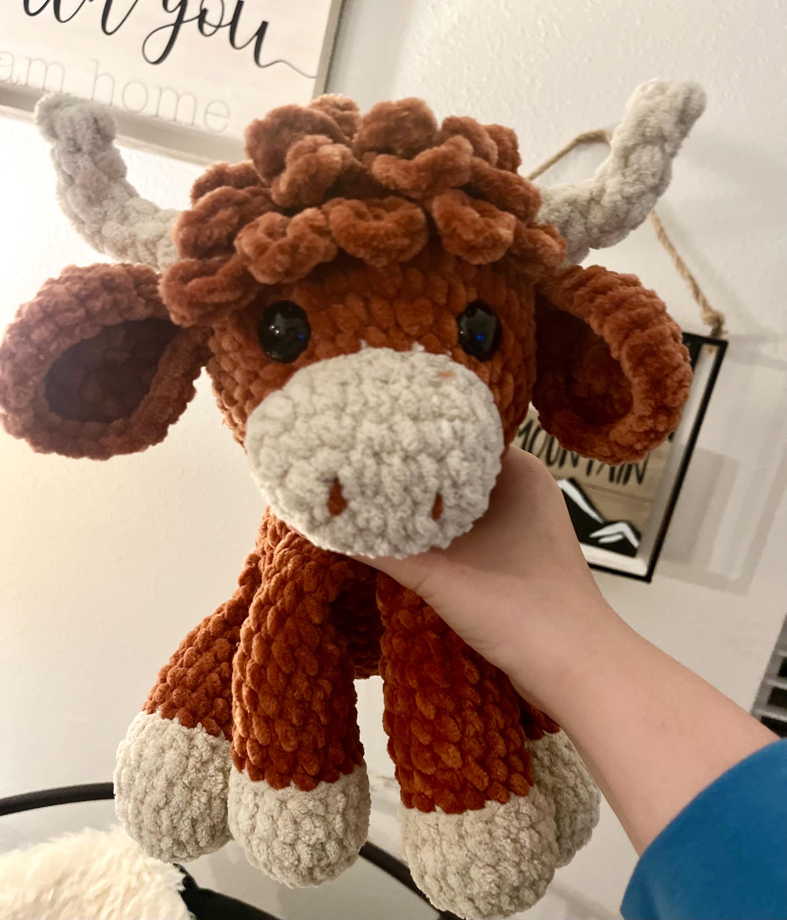 Crochet Highland Cow Amigurumi Stuffie Made to Order - Etsy