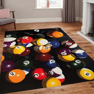 Rug,billiard Balls, Numbers Balls Billiards, Billiards Rug, Billiard ...