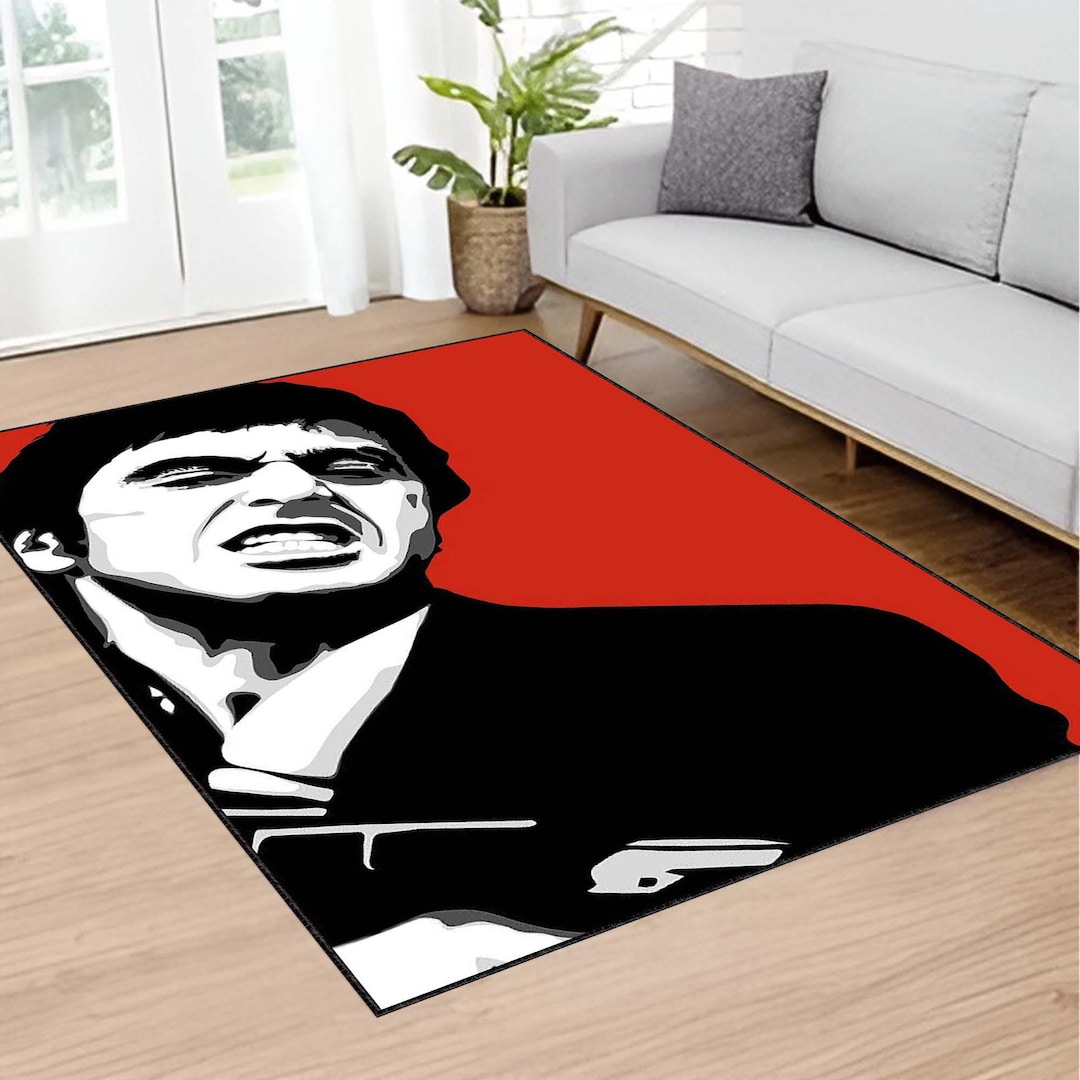 Scarface Rug, Tony Montana Rug, Customization Rug, Home Decor, Living ...