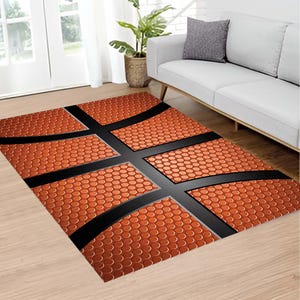 Custom Rug, Basketball Court Area Rug | Sports Theme Floor Mat for Game ...