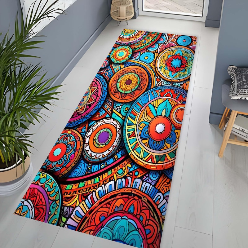 Colorful Rug - Etsy