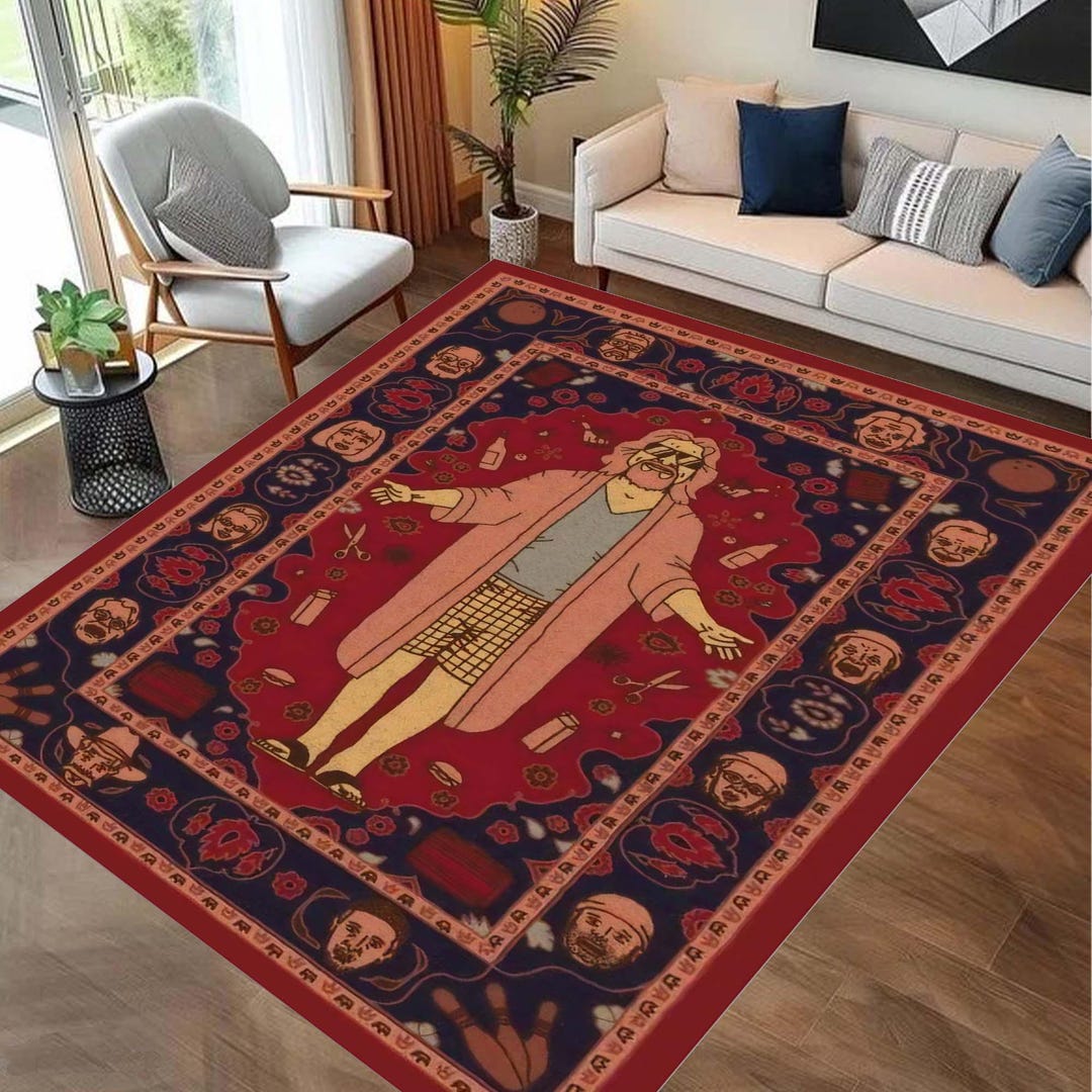 Dude Rug, Big Lebowski Rug, Big Brother Rug, Mid Century Rug ...