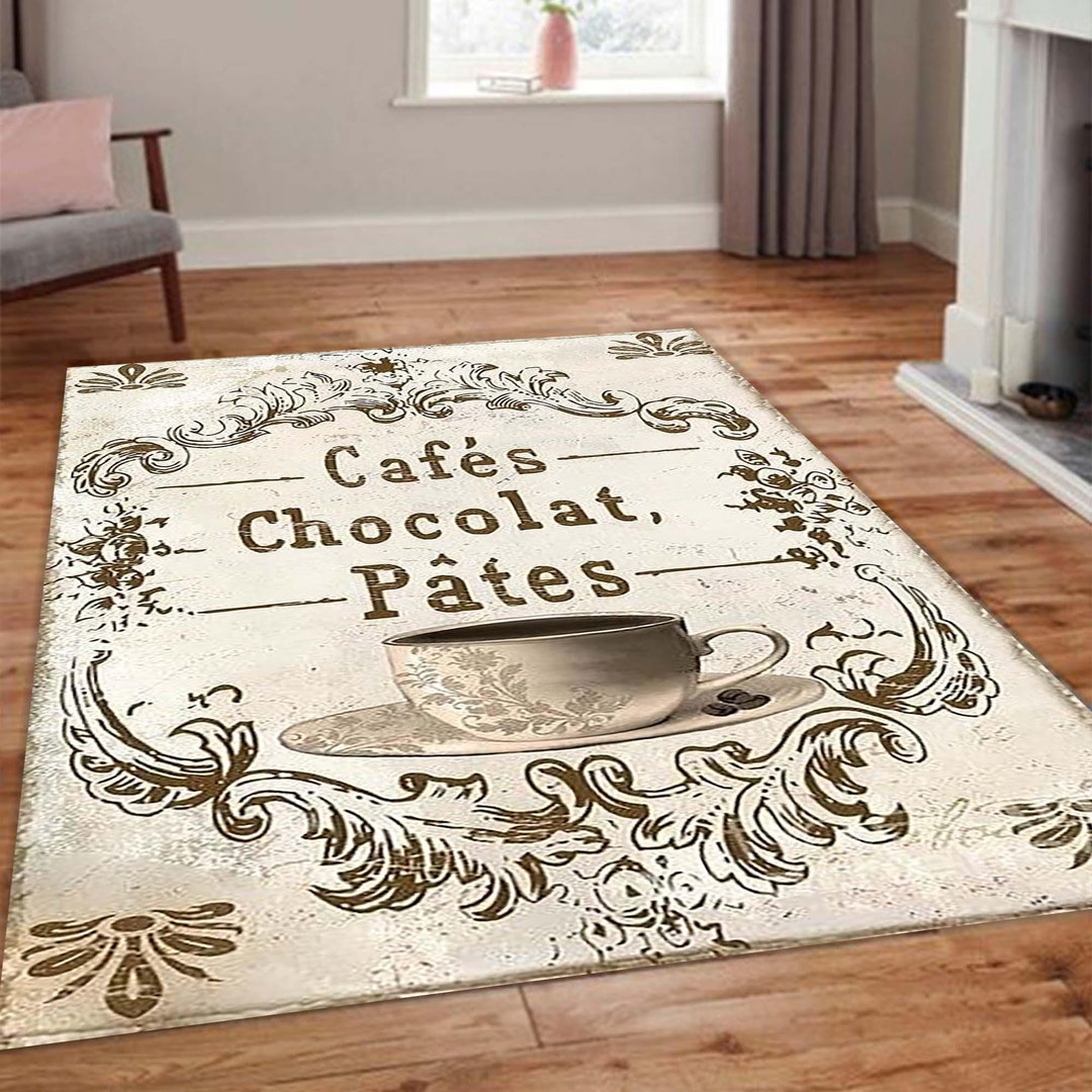 Coffee Decor Rug, Chikilota Rug, A Cup of Coffee Rug, Kitchen Rug ...