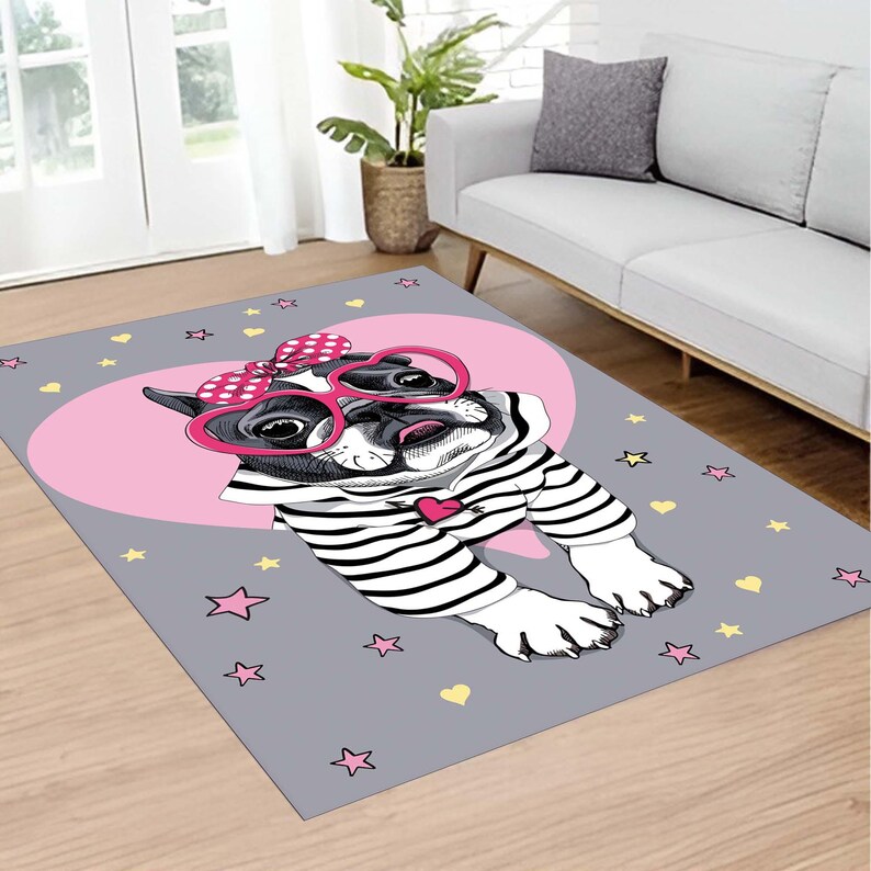 Ping Dog RUG, Custom Pet Portrait Rug, Personalized Pet Rug, Custom Dog ...