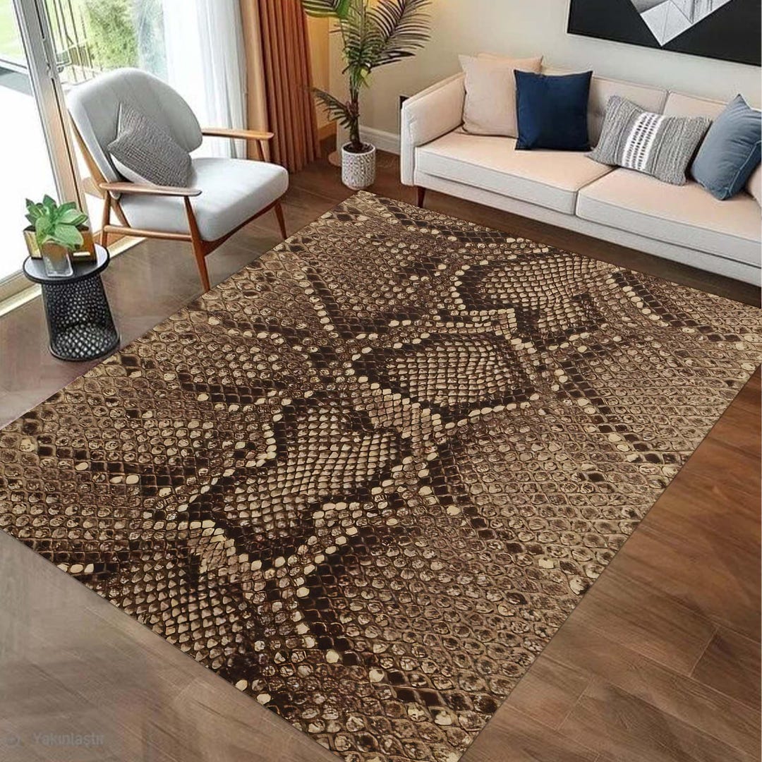 Snake Skin, Snake Skin Rug, Snake Skin Pattern, Python Design Rug, Gift ...