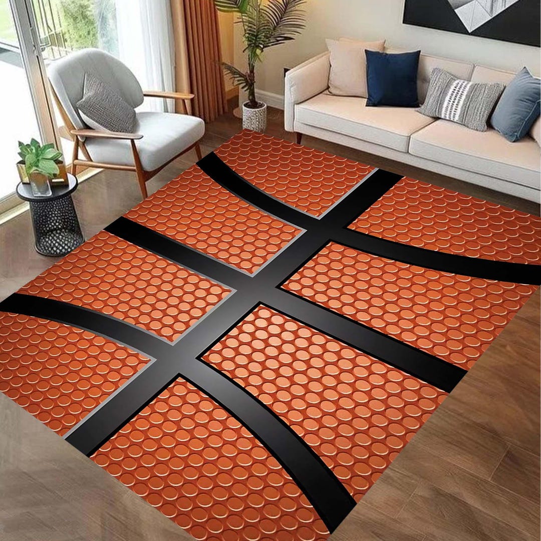 Custom Rug, Basketball Court Area Rug | Sports Theme Floor Mat for Game ...